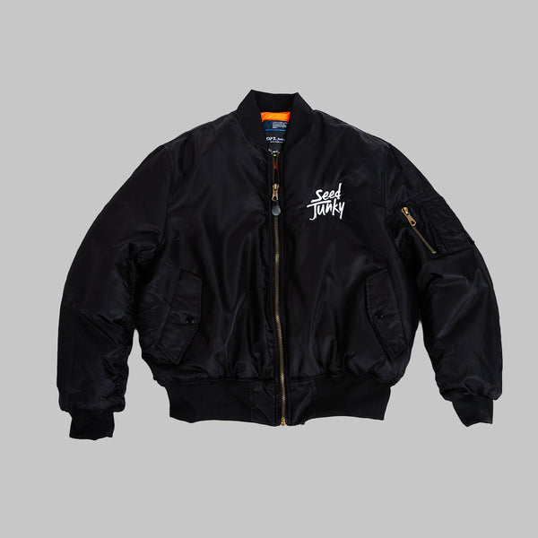 SJ Black Bomber Jacket – Seed Junky